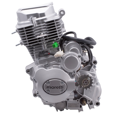 Silnik Moretti pionowy 162FMJ, 150cc 4T, 5-biegowy manual, srebrny