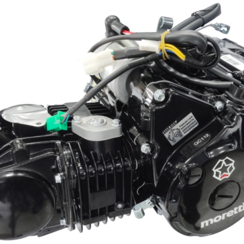Silnik Moretti poziomy 157FMJ, 150cc 4T, 4-biegowy manual, czarny, z rozrusznikiem
